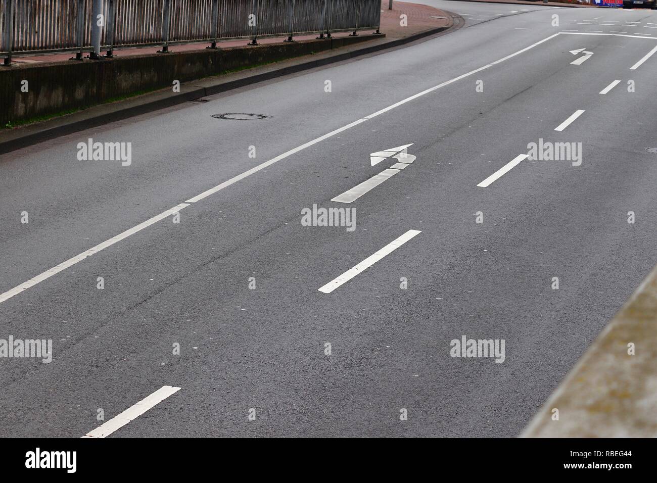 Different views on empty german streets Stock Photo - Alamy