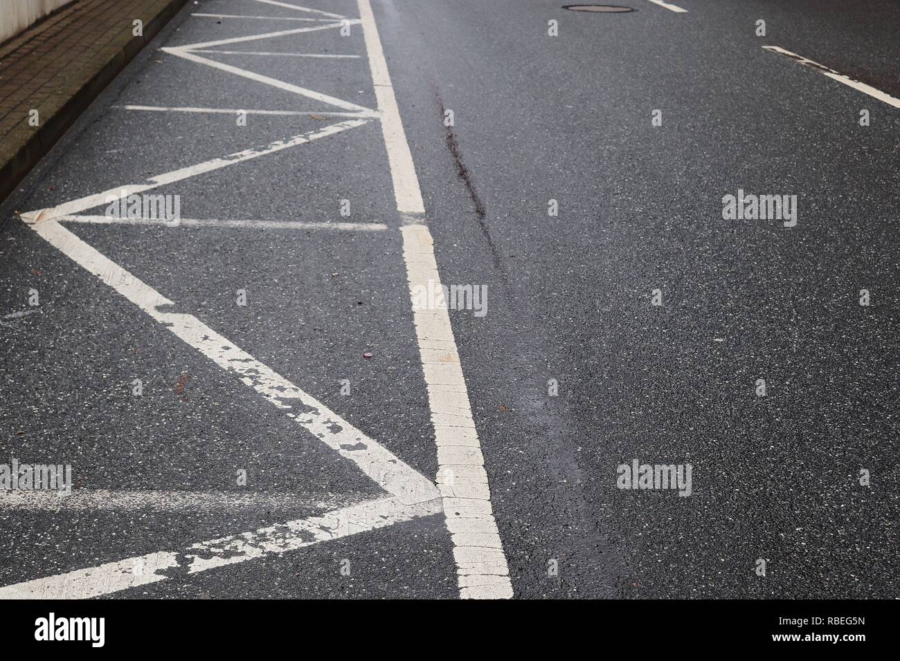 Different views on empty german streets Stock Photo - Alamy