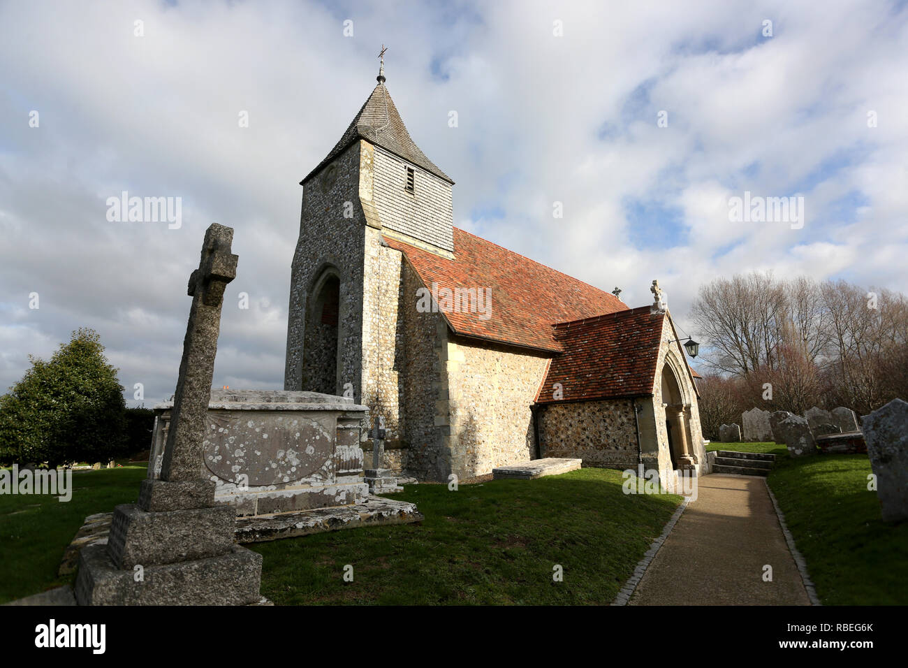 General view of Itchenor Church in Itchenor, near Chichester, West ...