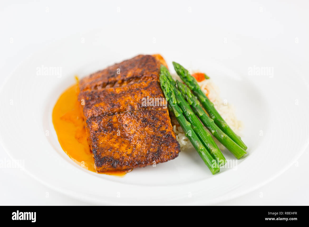 Plated salmon hi-res stock photography and images - Alamy