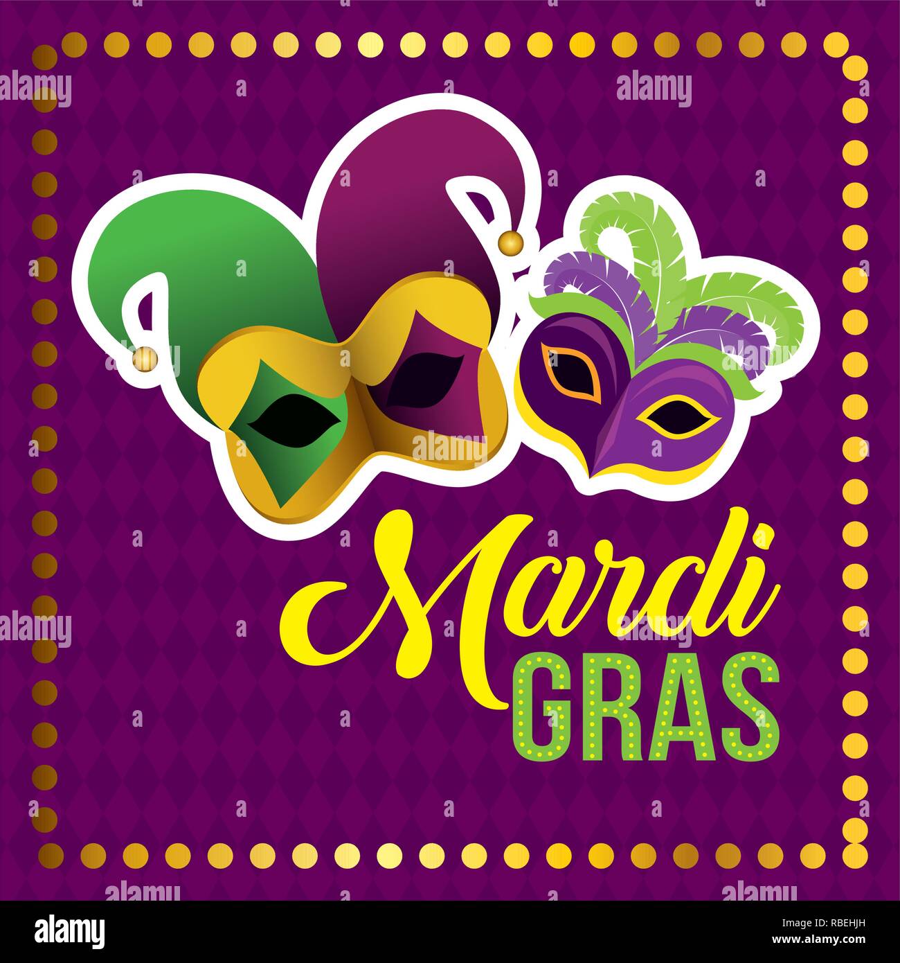 Mardi gras masks traditional Stock Vector Images - Alamy