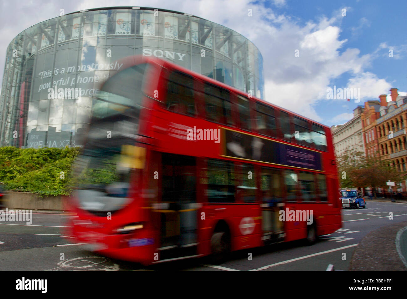 Red bus, London, England Stock Photo - Alamy