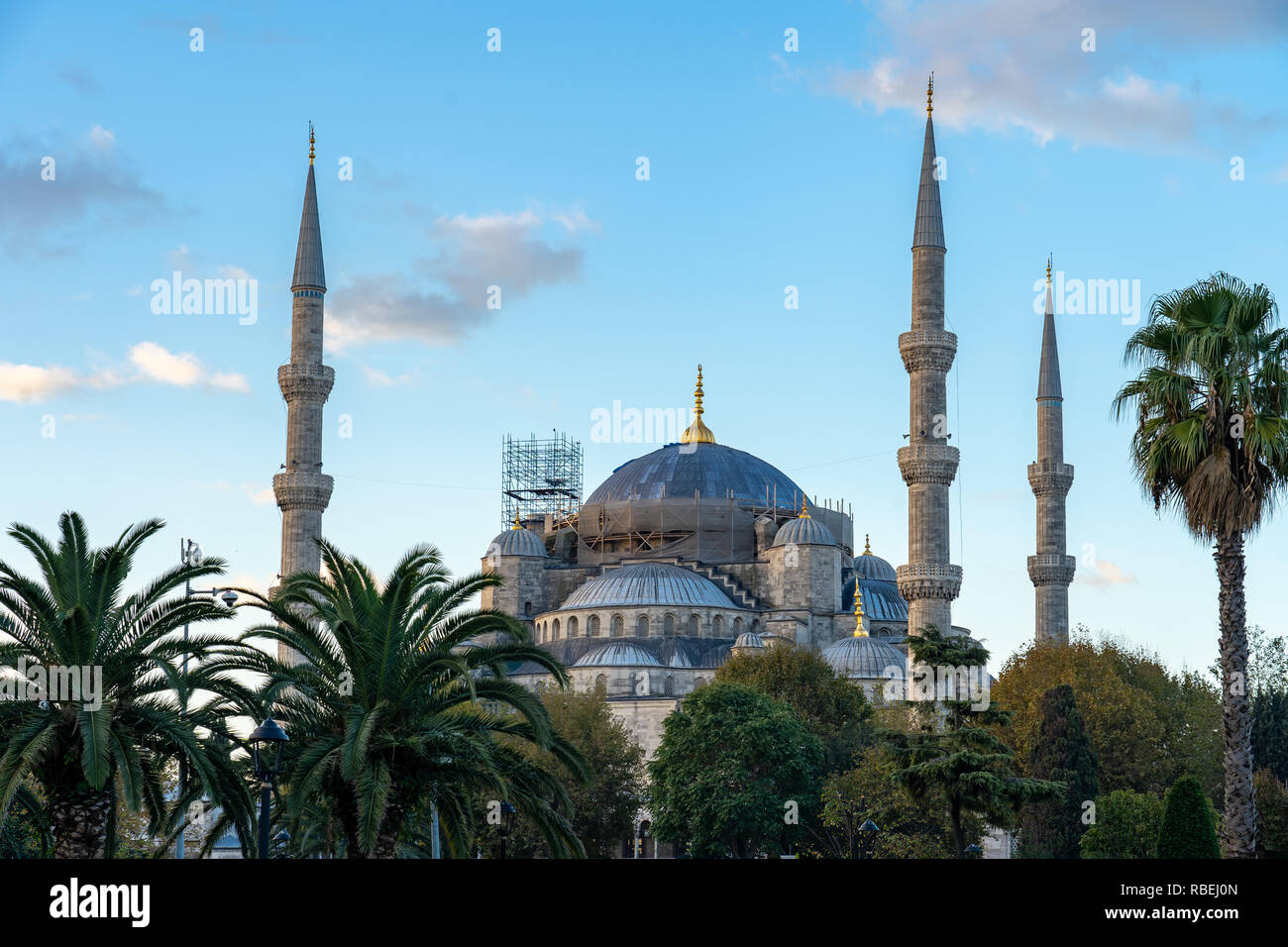 Istanbul blue mosquewith blue nice sky in Istanbul, Turkey Stock Photo ...