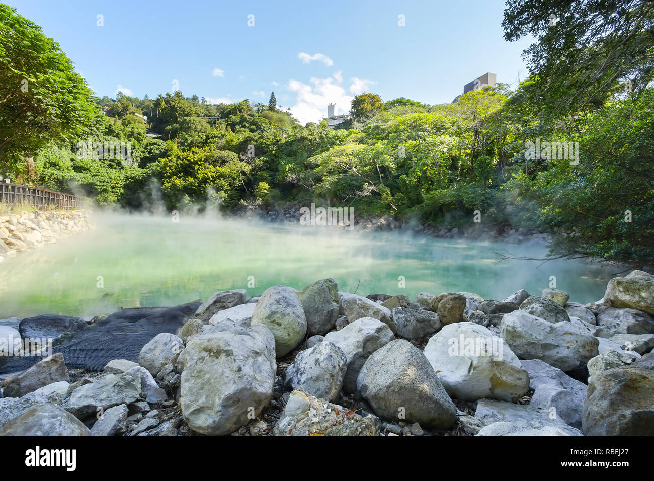 The famous Beitou Thermal Valley in Beitou Park, Taipei City, Taiwan ...