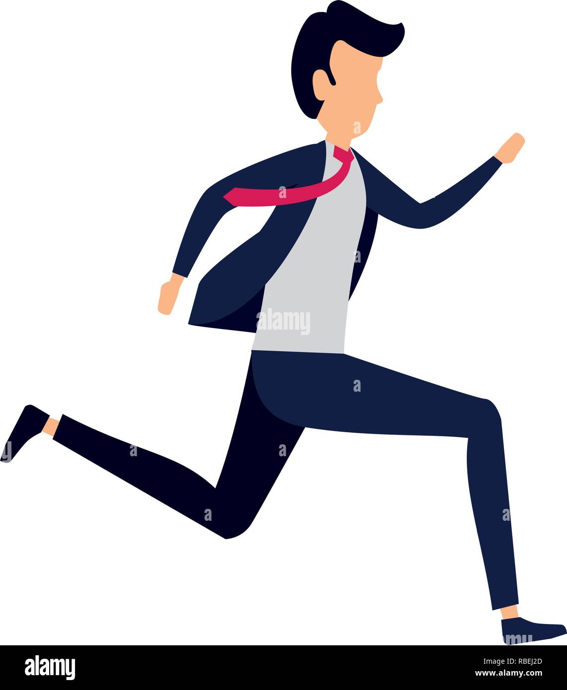 elegant businessman running character Stock Vector Image & Art - Alamy