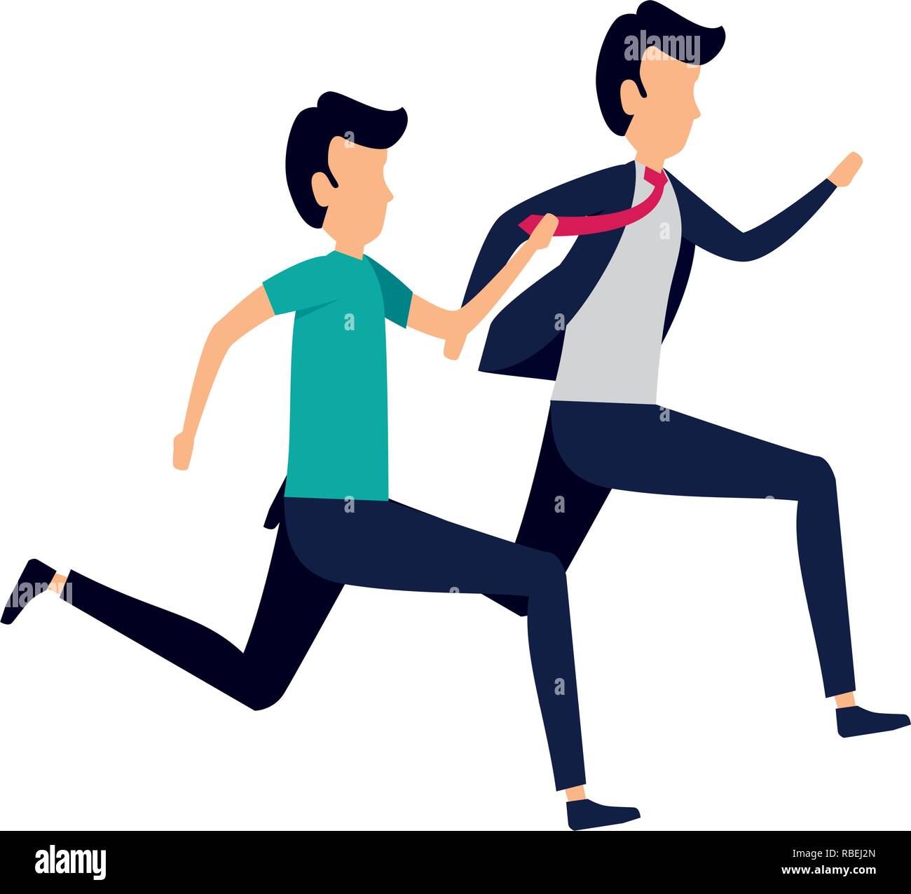 couple of men running characters Stock Vector Image & Art - Alamy
