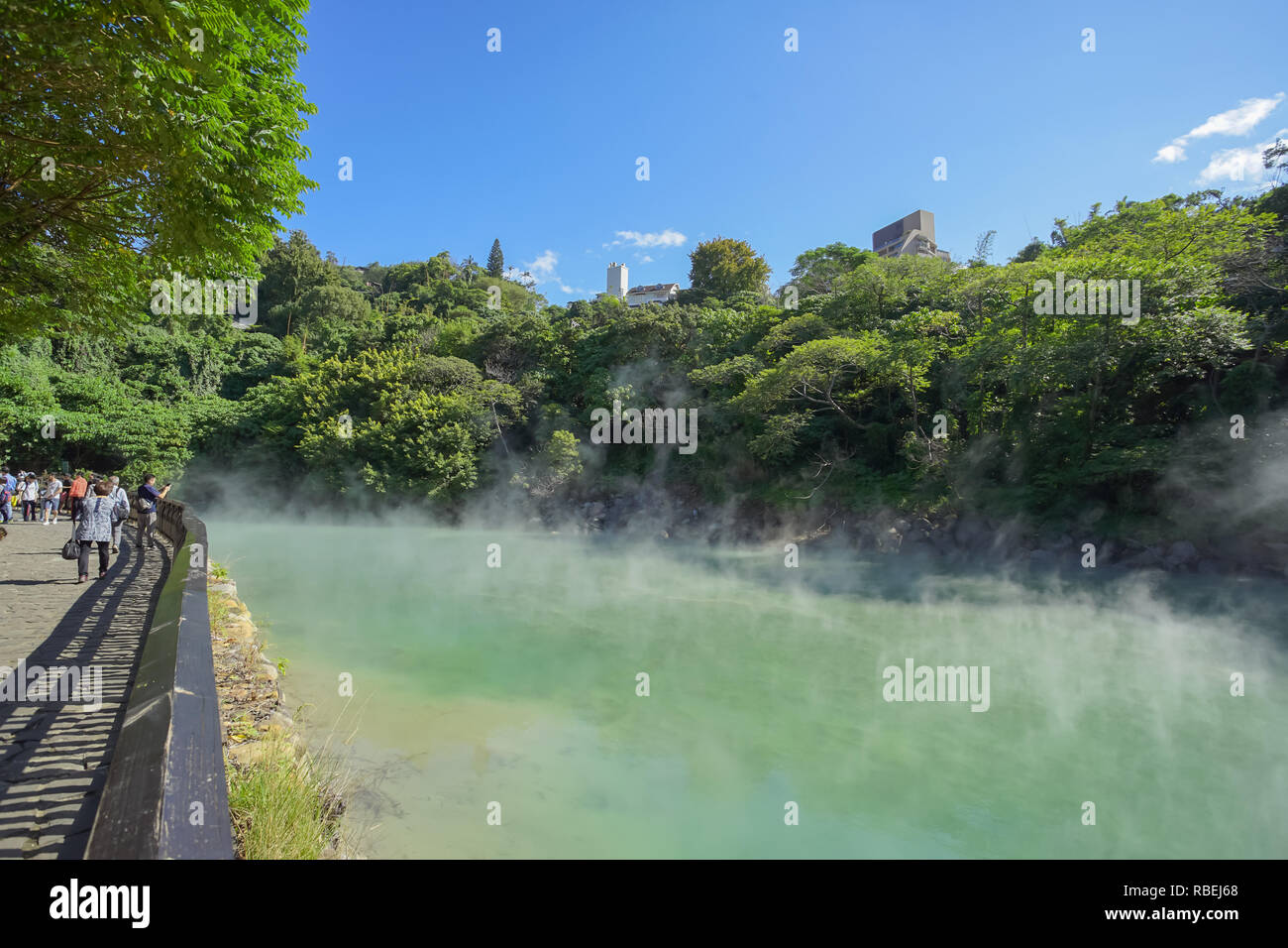 Taipei, Taiwan - November 24, 2018: The famous Beitou Thermal Valley in ...