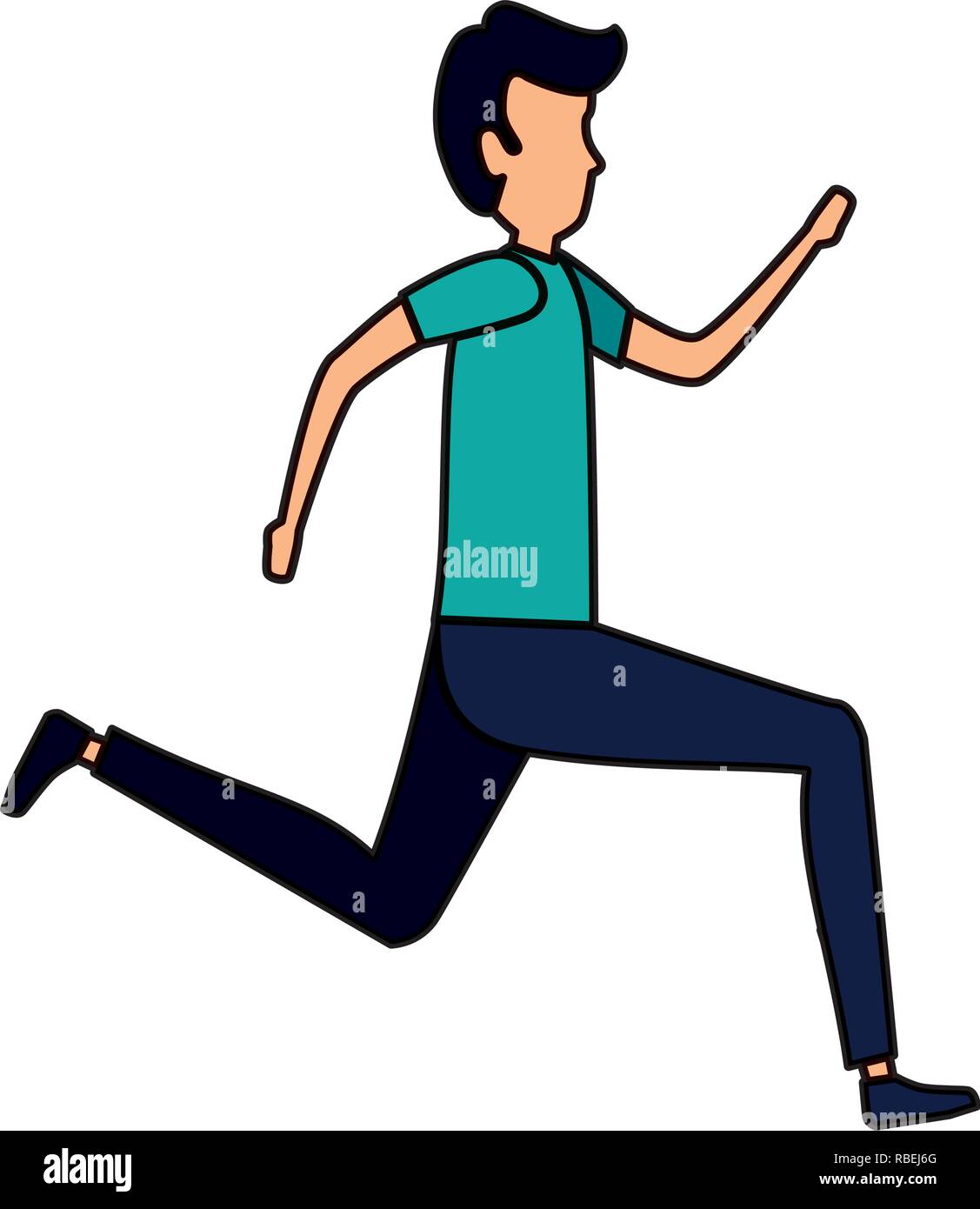 elegant businessman running character Stock Vector Image & Art - Alamy