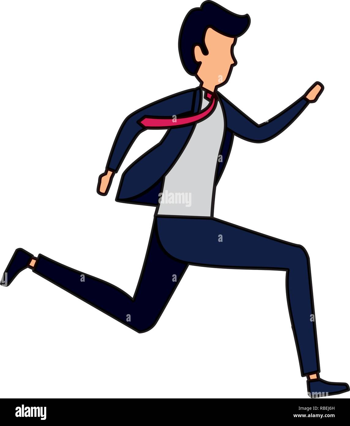 elegant businessman running character Stock Vector Image & Art - Alamy