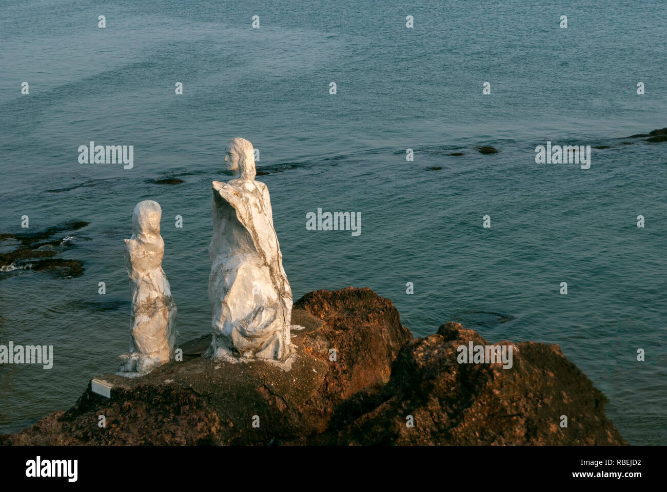 Dona Paula Statue at Dona Paula, Goa, India. Famous area frequented by ...
