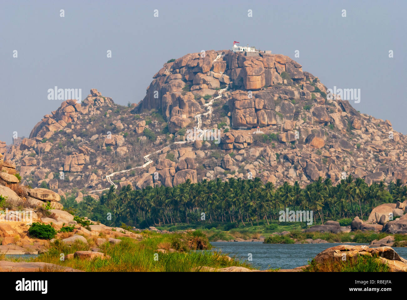 Hanuman temple anjanadri hills hampi hi-res stock photography and ...