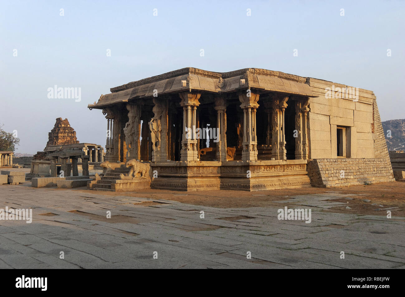 Vittala Temple with Musical Pillars at Hampi, Karnataka, India Stock ...