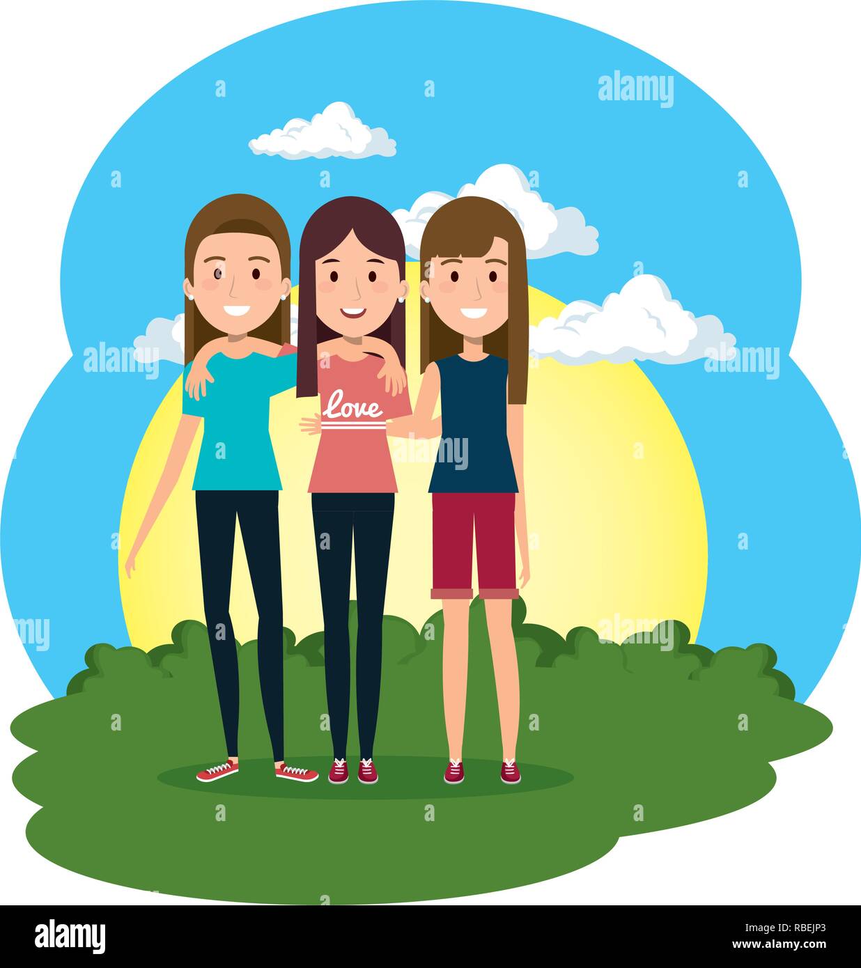 group of women in the camp Stock Vector Image & Art - Alamy