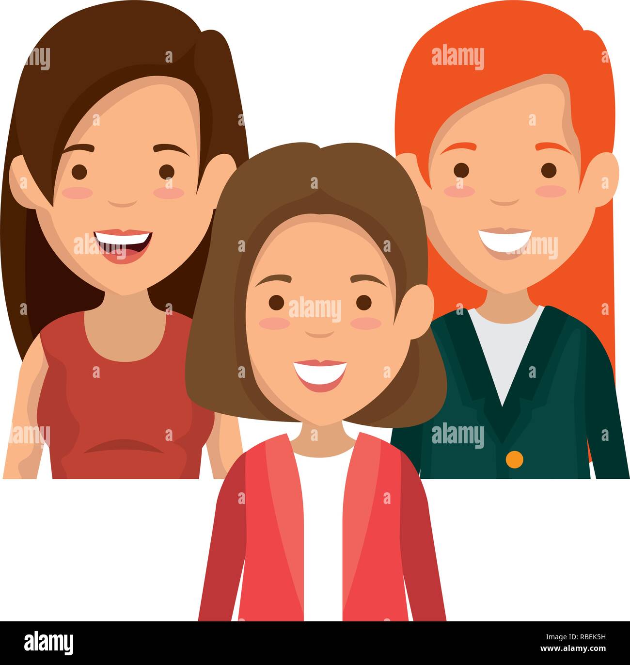 group of girls avatars characters Stock Vector Image & Art - Alamy