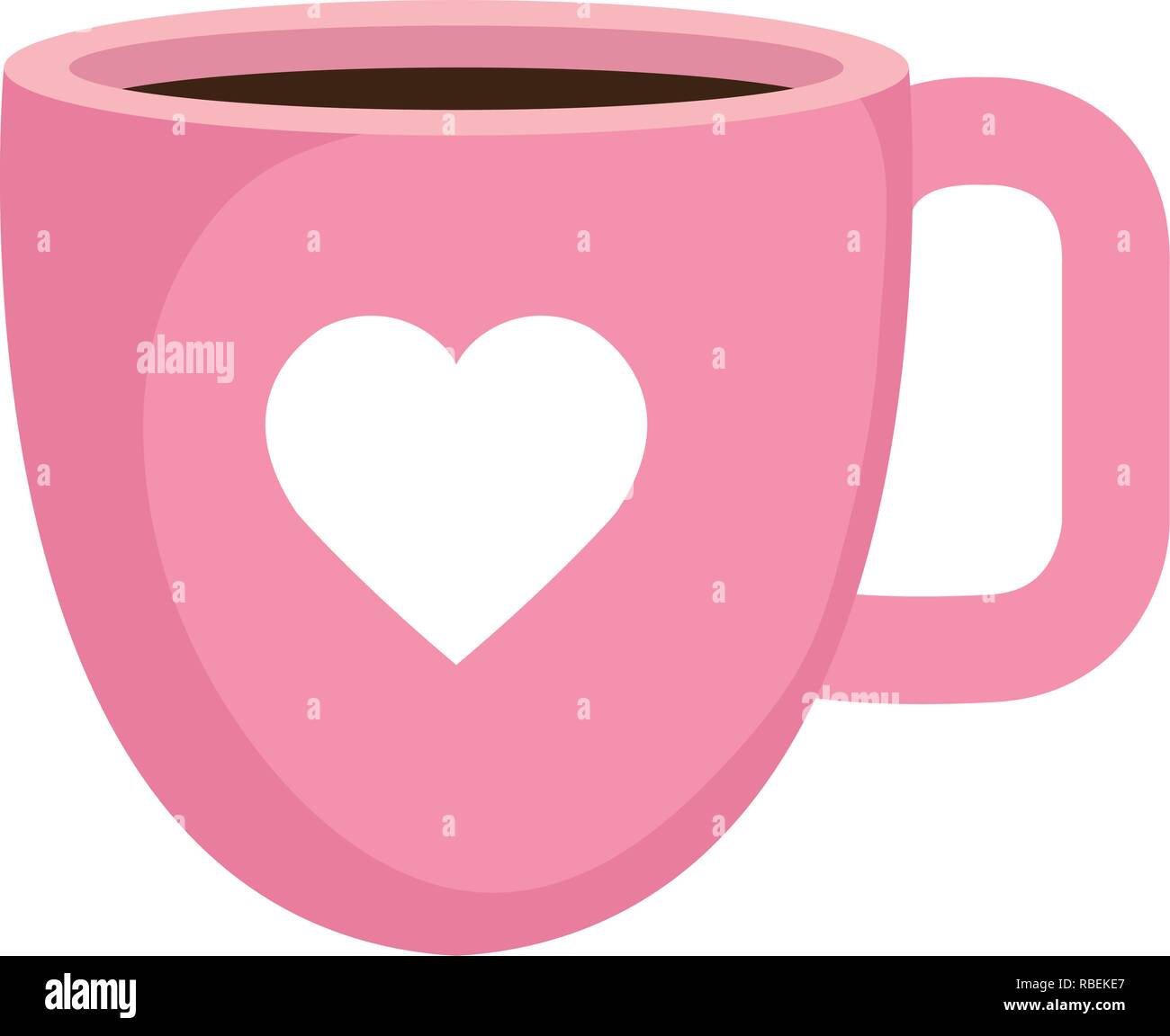 beverage cup with heart love Stock Vector Image & Art - Alamy