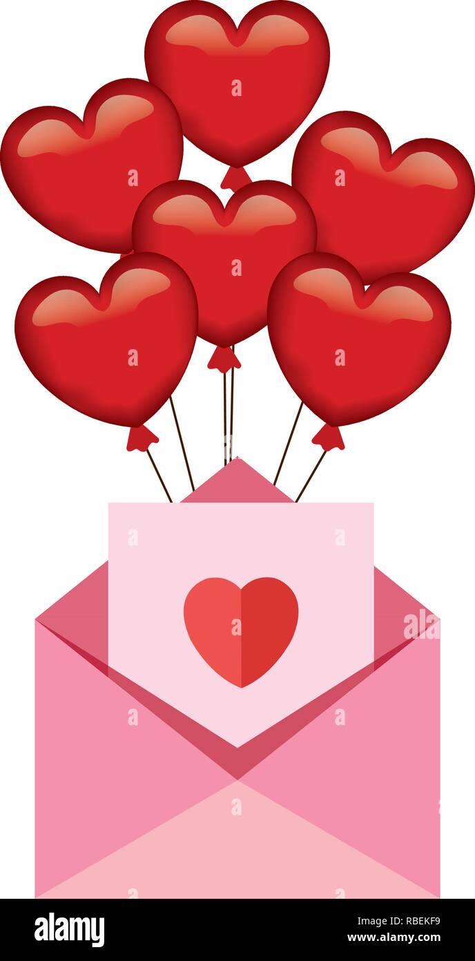 envelope with heart icon Stock Vector Image & Art - Alamy