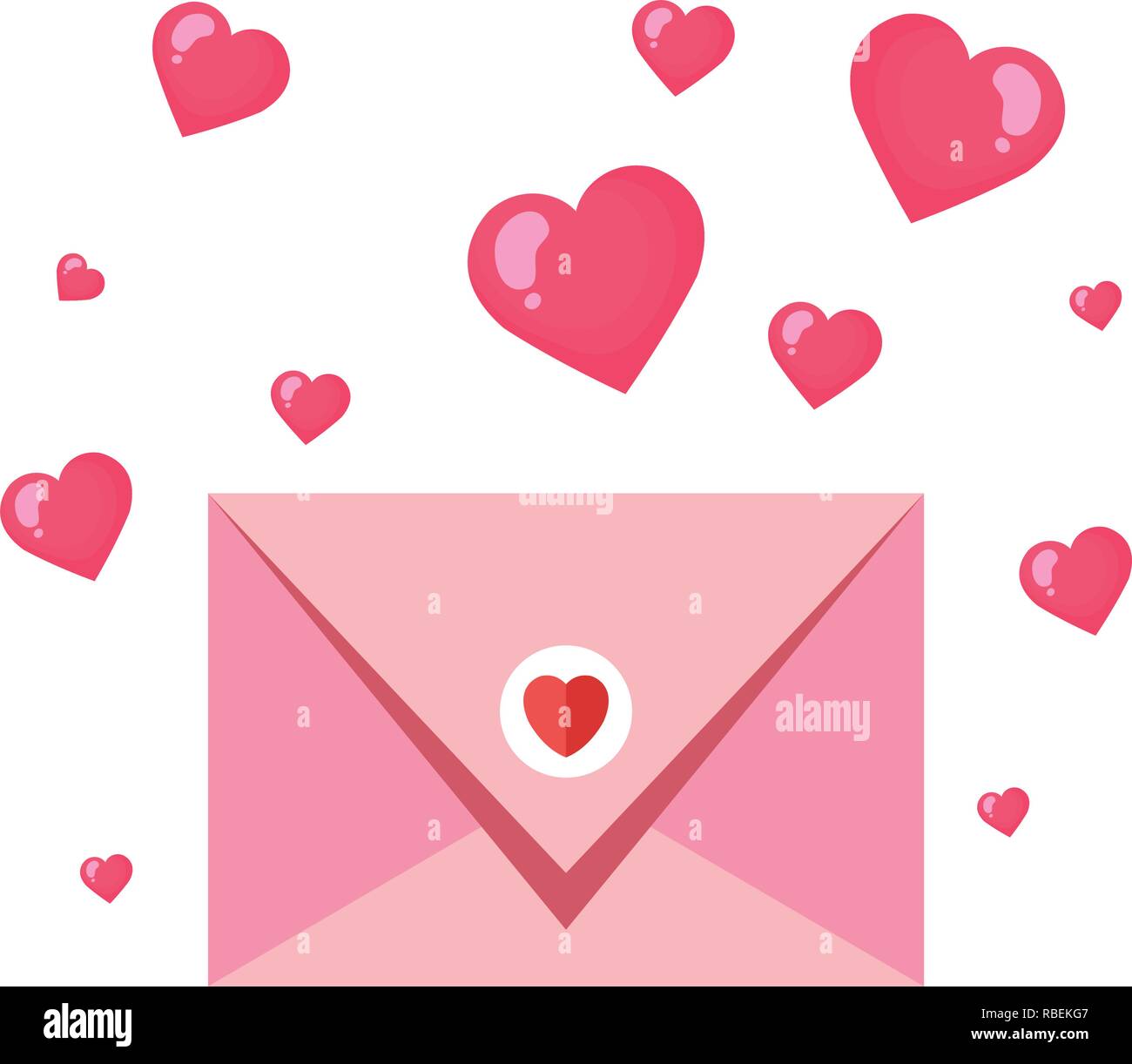 envelope with heart icon Stock Vector Image & Art - Alamy