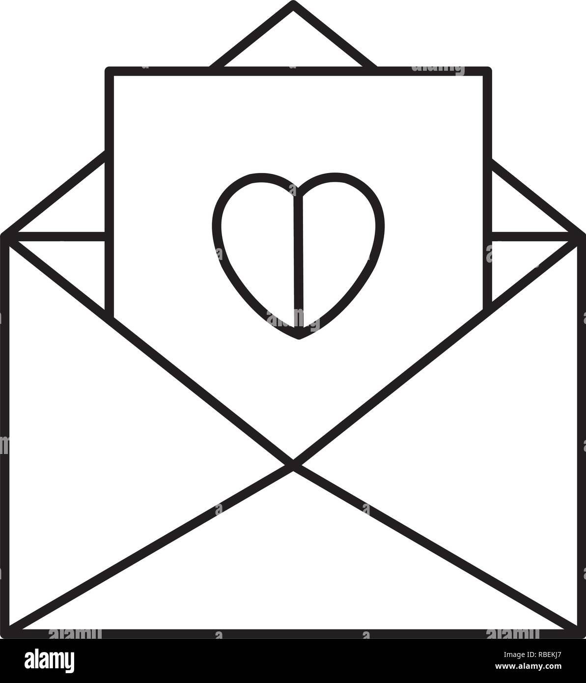 envelope with heart icon Stock Vector Image & Art - Alamy
