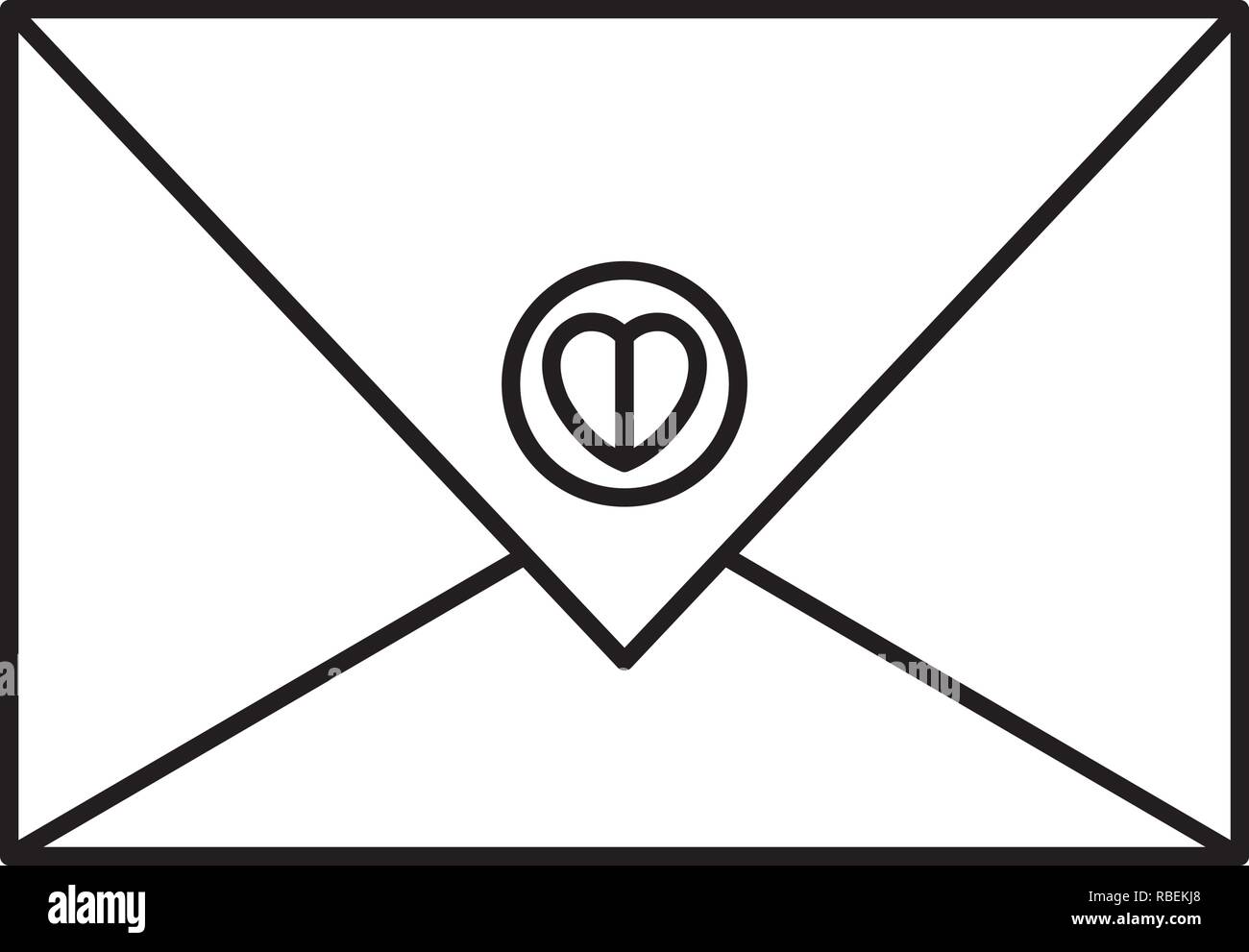 envelope with heart icon Stock Vector Image & Art - Alamy