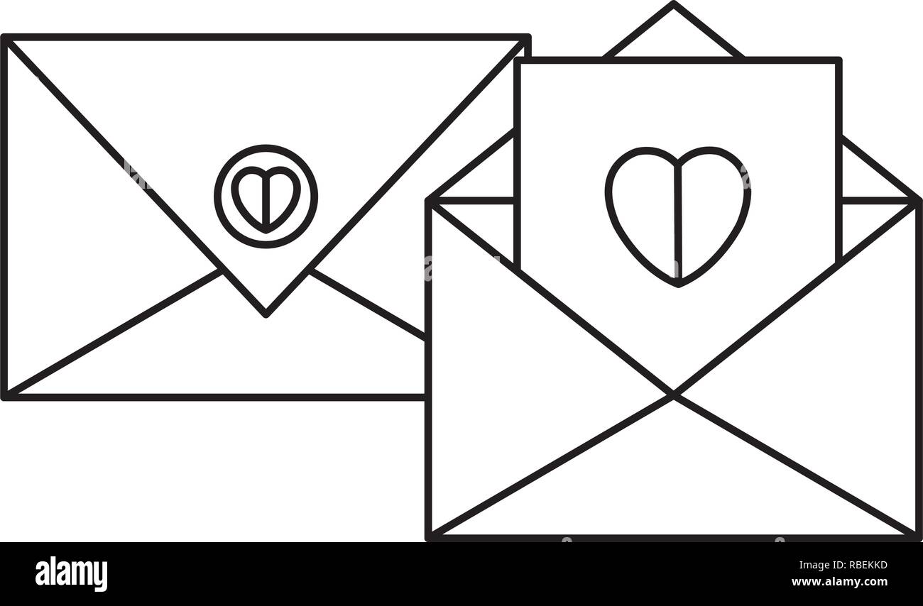 envelope with heart icon Stock Vector Image & Art - Alamy