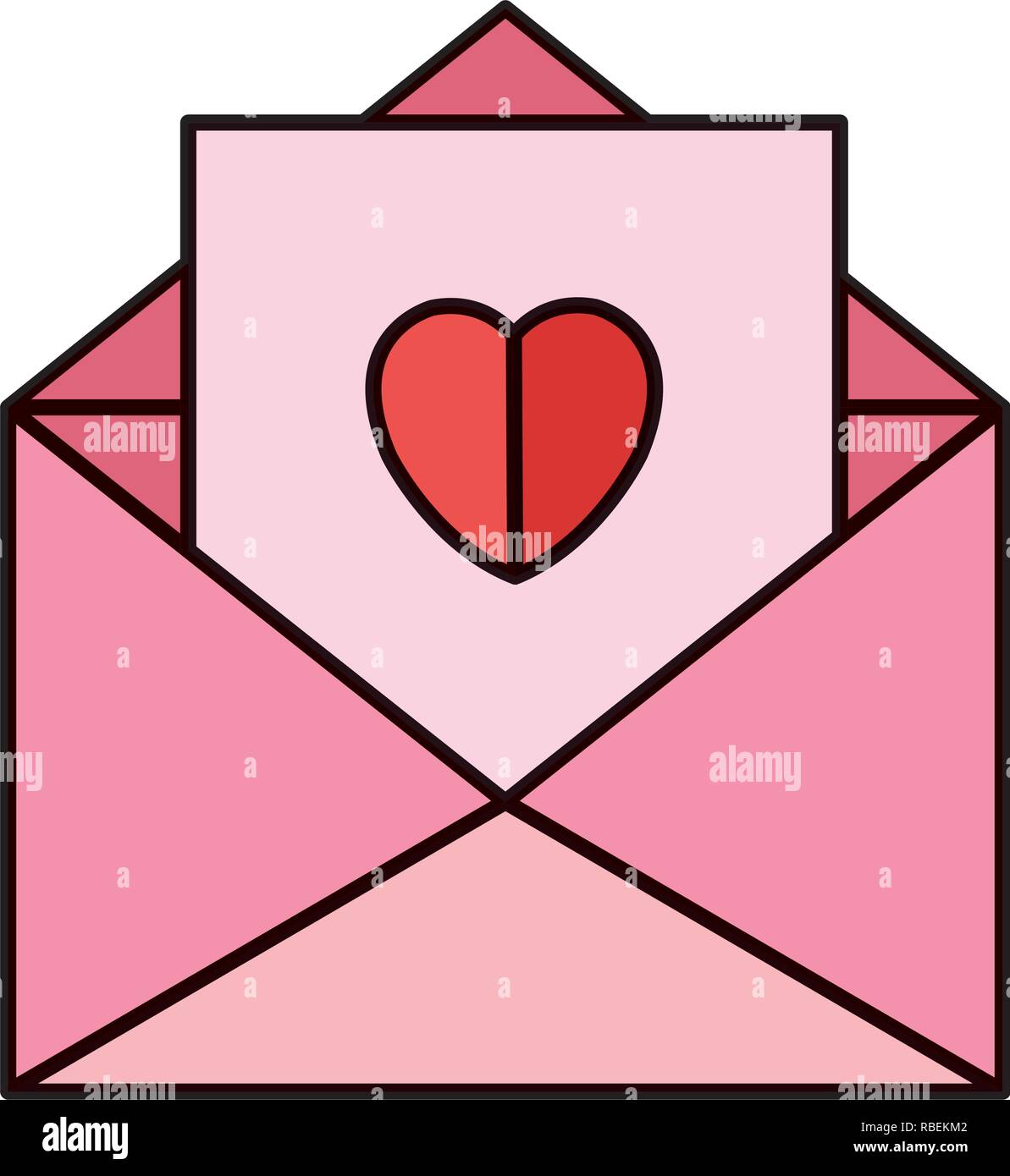 envelope with heart icon Stock Vector Image & Art - Alamy