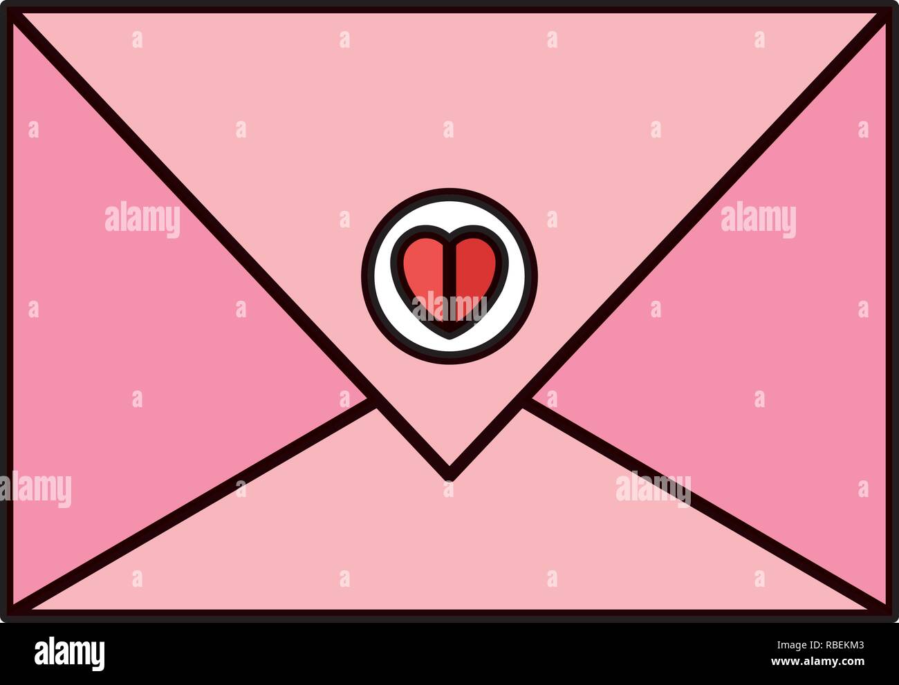 envelope with heart icon Stock Vector Image & Art - Alamy
