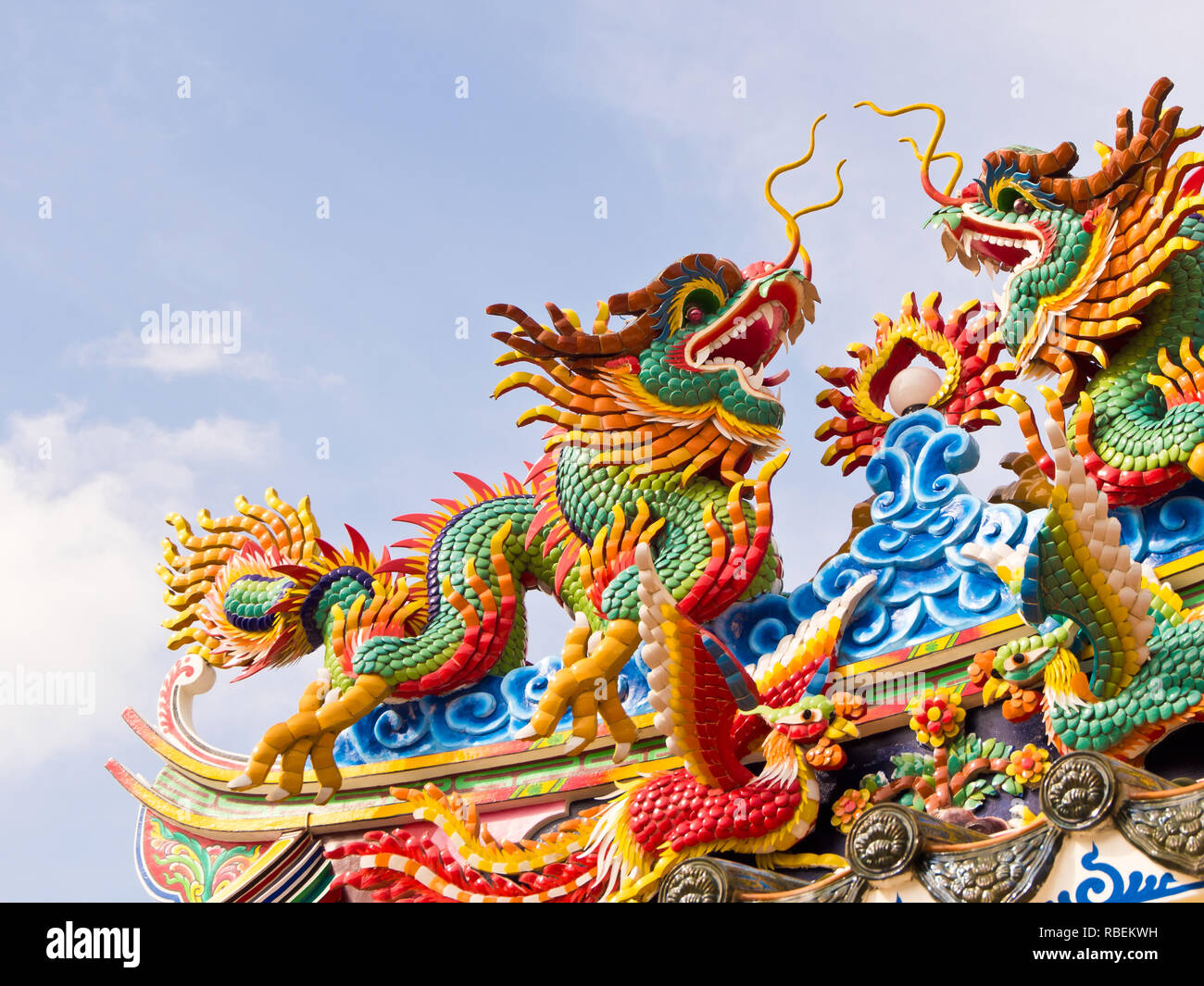 Temple Rooftop Dragon Design High Resolution Stock Photography and ...