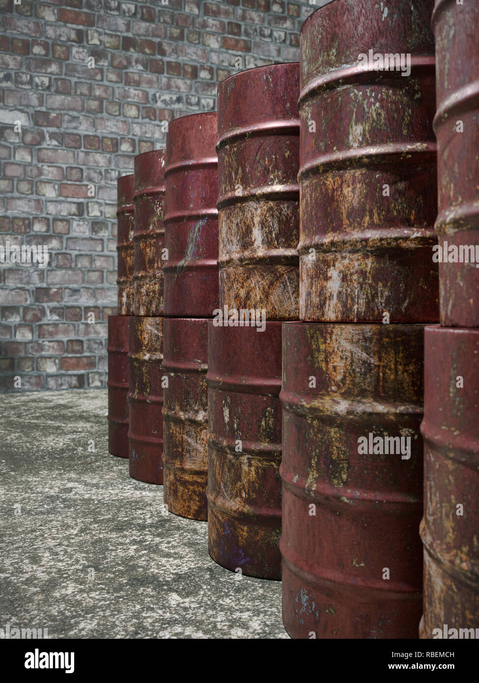 Old rust barrels hi-res stock photography and images - Alamy
