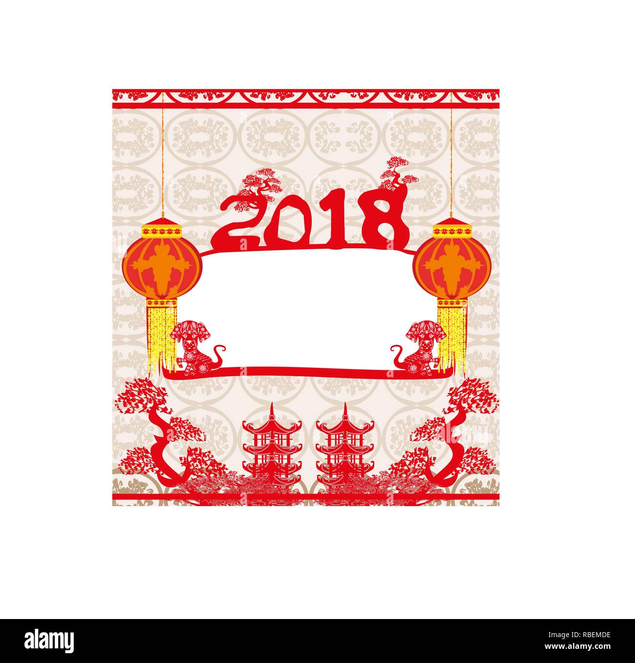 Chinese zodiac the year of Dog Stock Vector Image & Art - Alamy