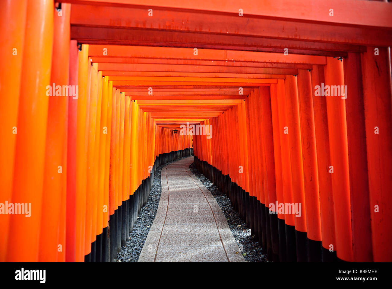 Fushimi Inari Taisha, Kyoto. The shrine, which is dedicated to fox ...