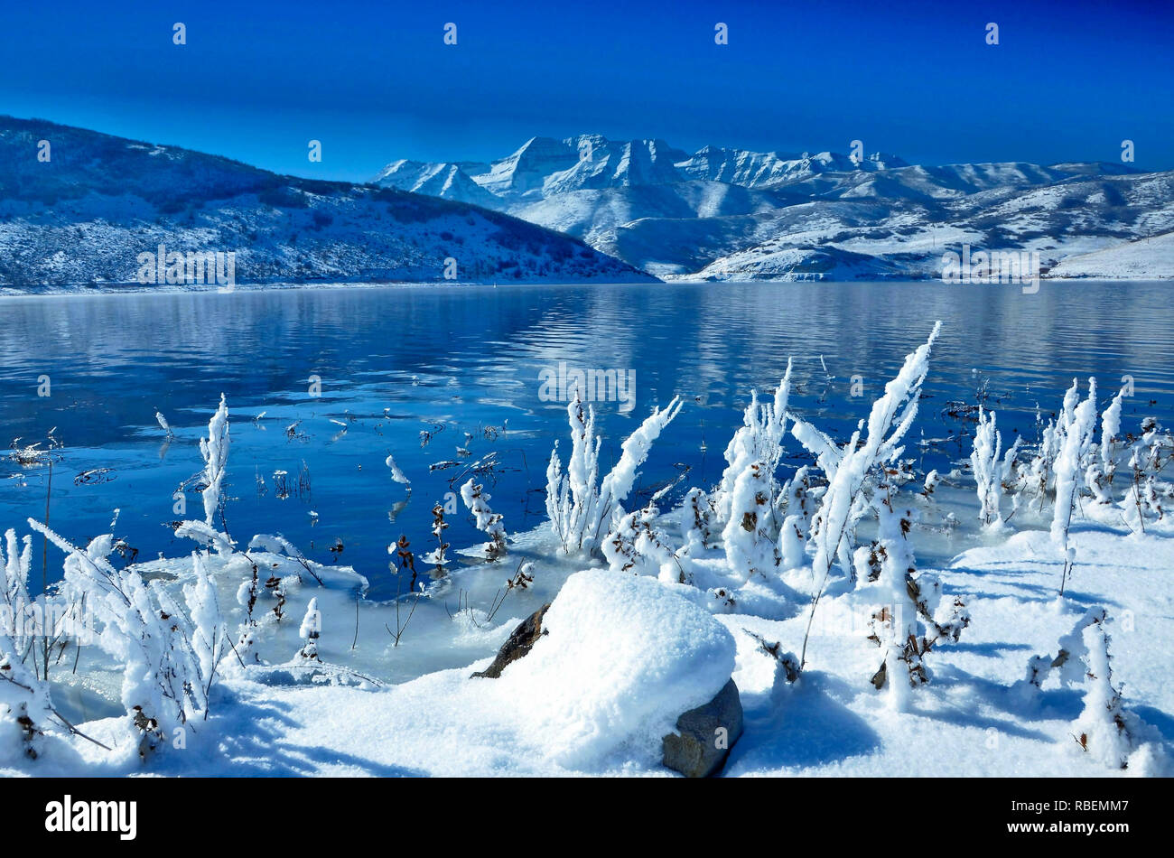 Winter scenic with snow and water Stock Photo - Alamy Winter scenic with snow and water Stock Photo - Alamy