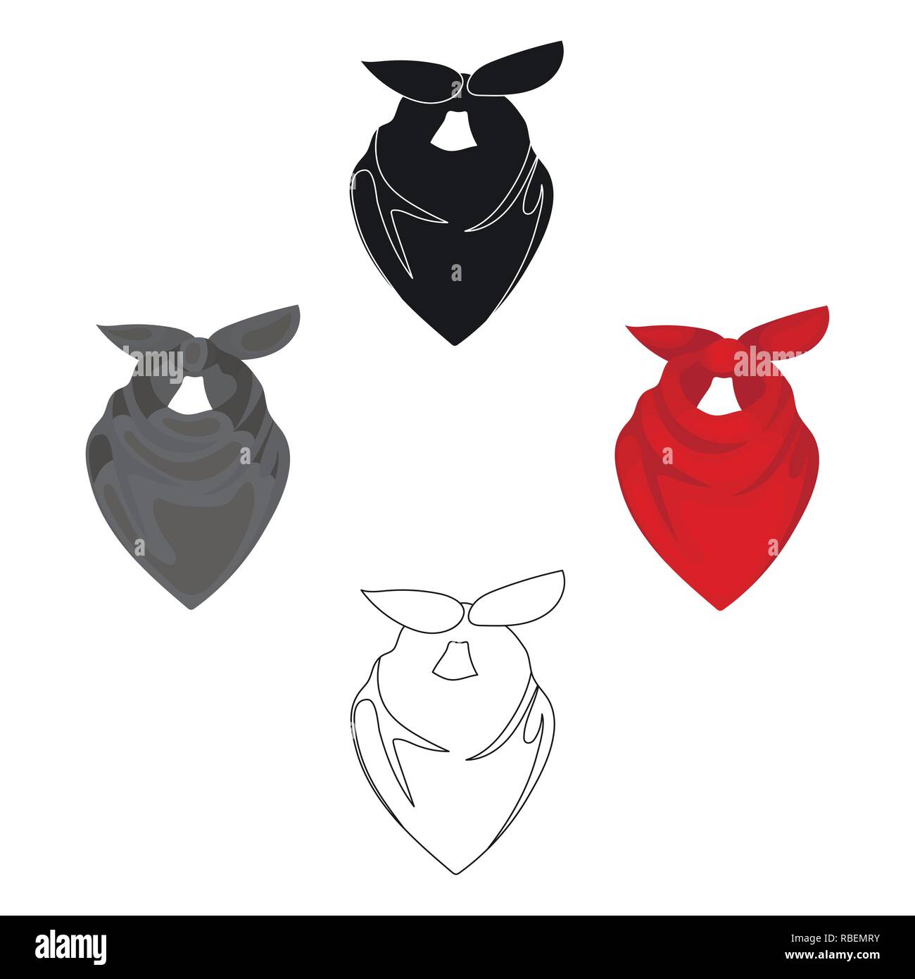 Leather bandana Stock Vector Images - Alamy