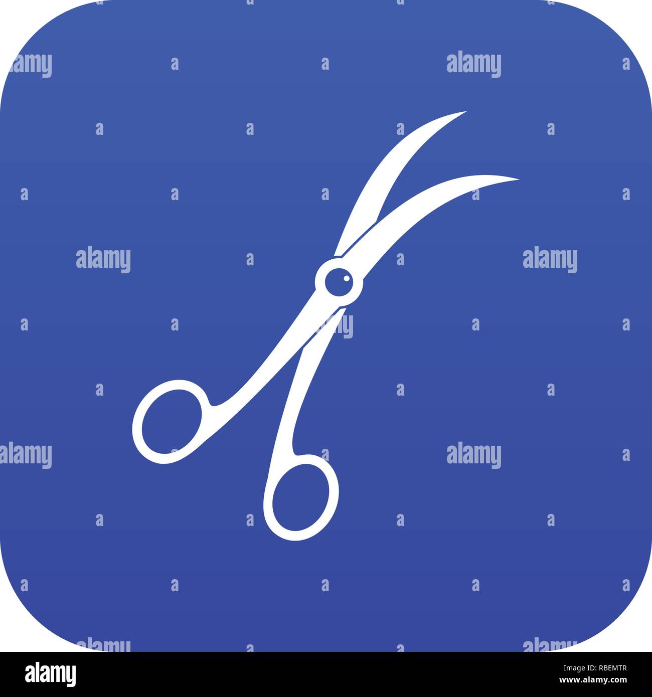 Surgical scissors icon digital blue Stock Vector Image & Art - Alamy