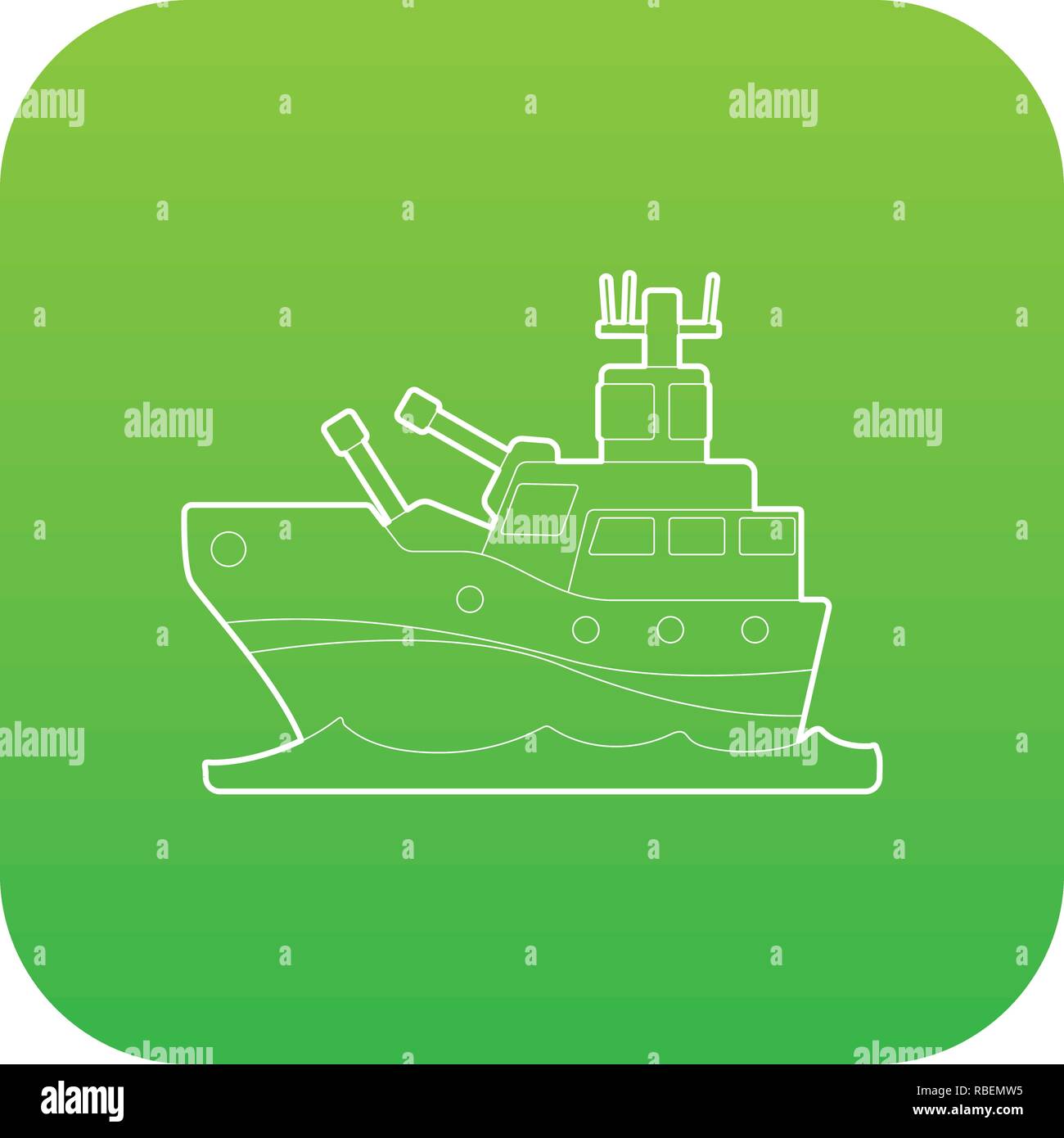 Battleship icon green vector Stock Vector Image & Art - Alamy