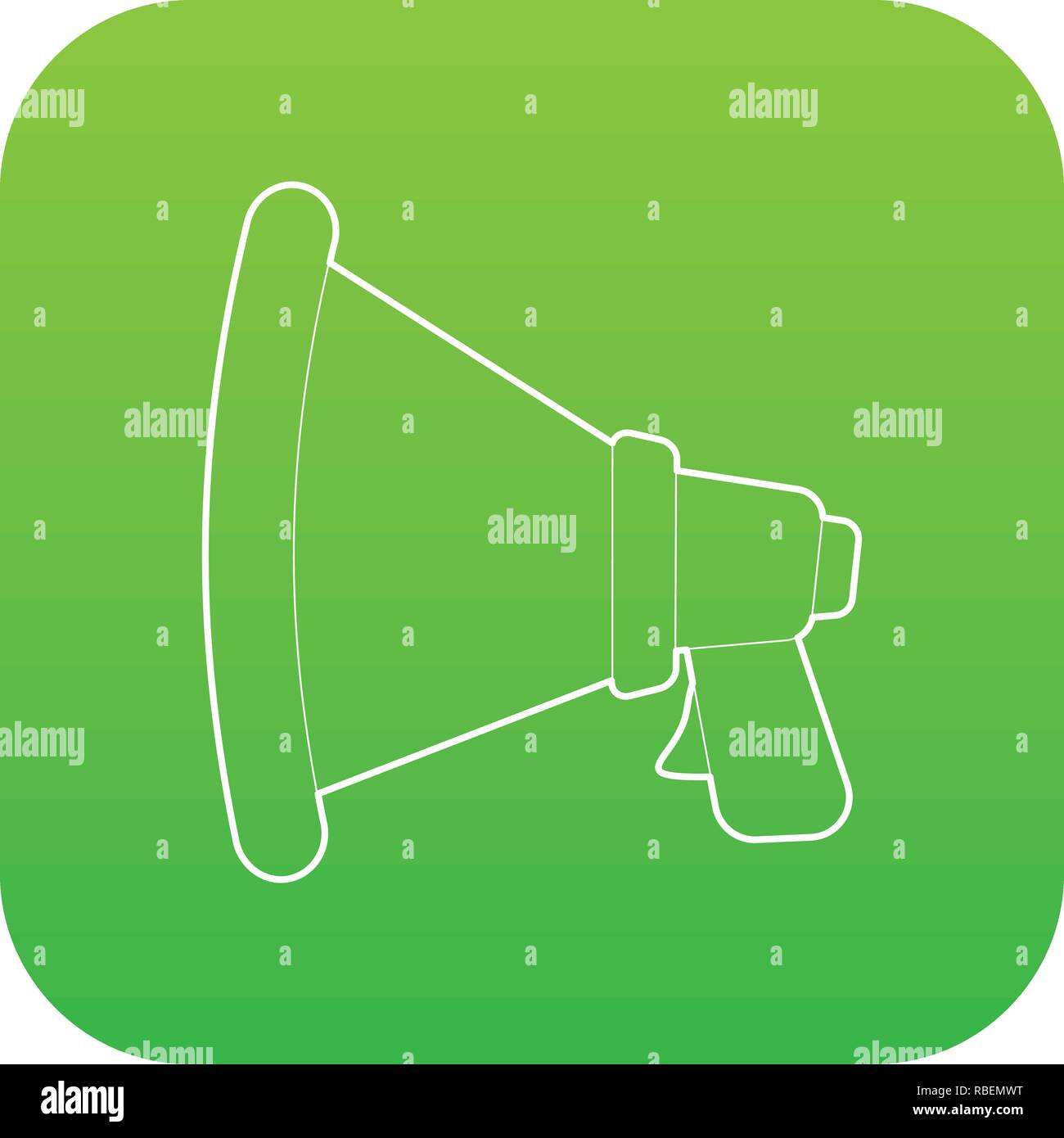 Speaker icon green vector Stock Vector Image & Art - Alamy