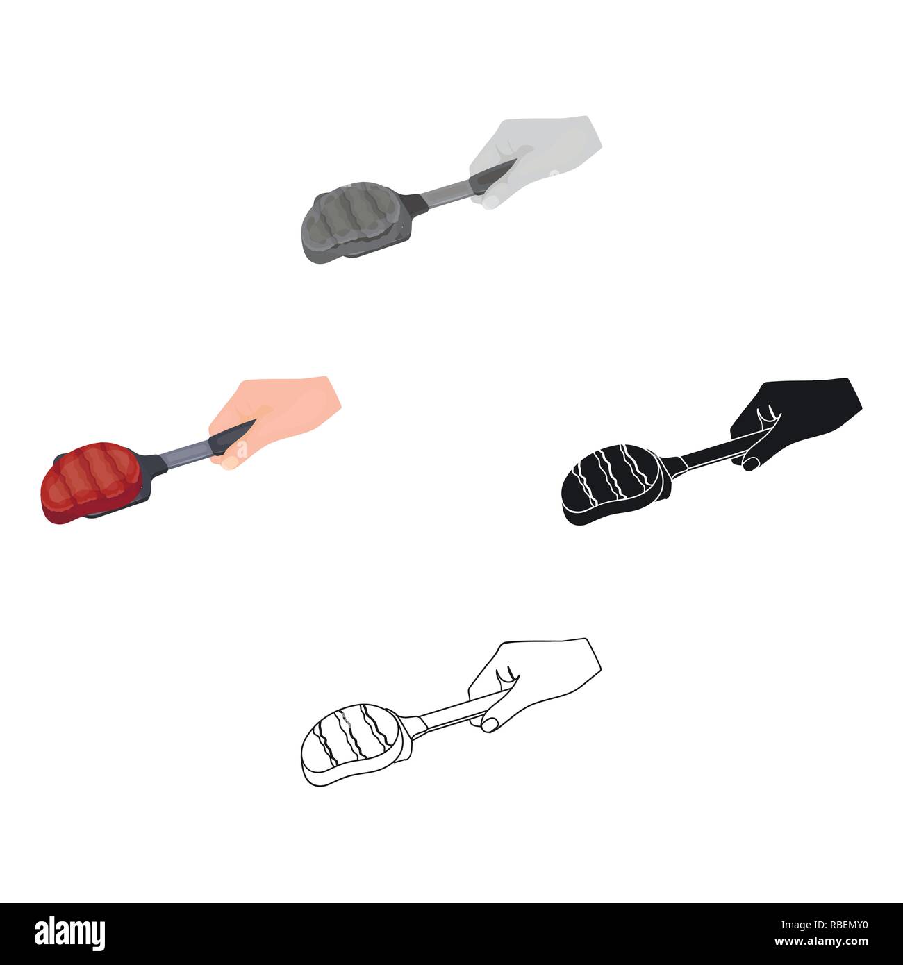 barbecue,beef,cartoon,cooking,eating,food,fry,frying,gesture,hand,hunk ...