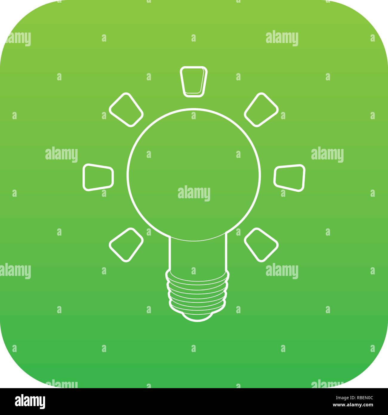 Lamp icon green vector Stock Vector Image & Art - Alamy