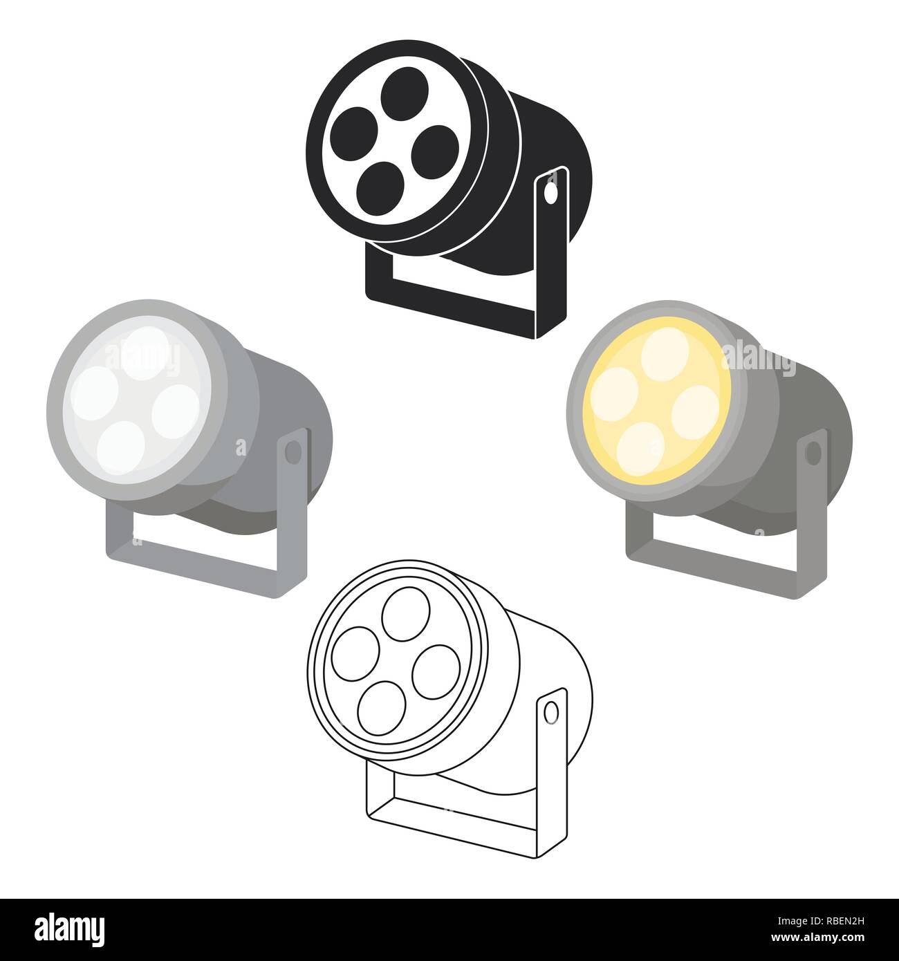 Spotlight Electrical Symbol Electric Symbol Stock Illustrations