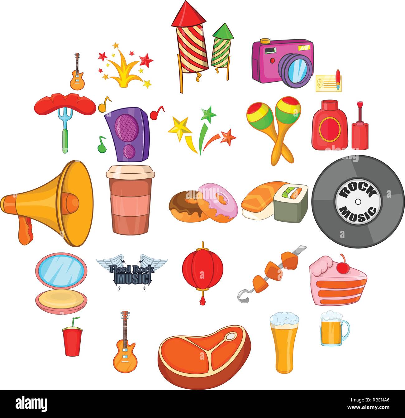 Cocktail Icons Set Cartoon Style Stock Vector Image And Art Alamy