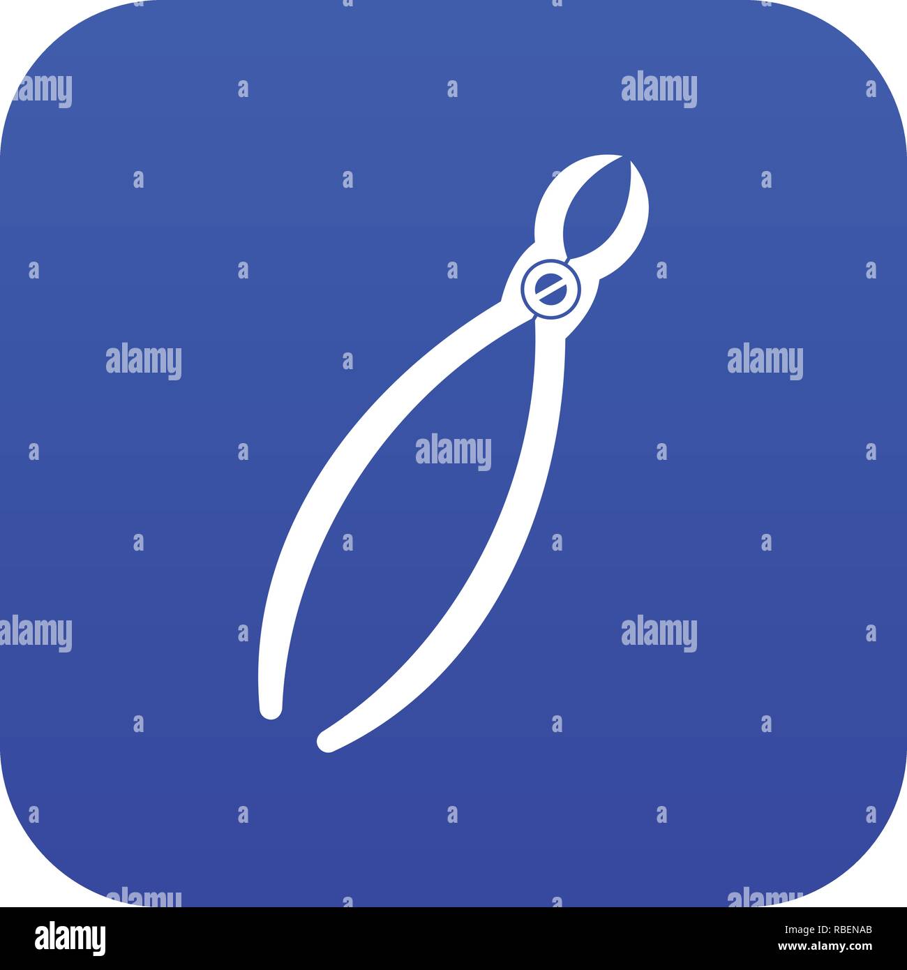 Tooth extraction instrument icon digital blue Stock Vector Image & Art ...