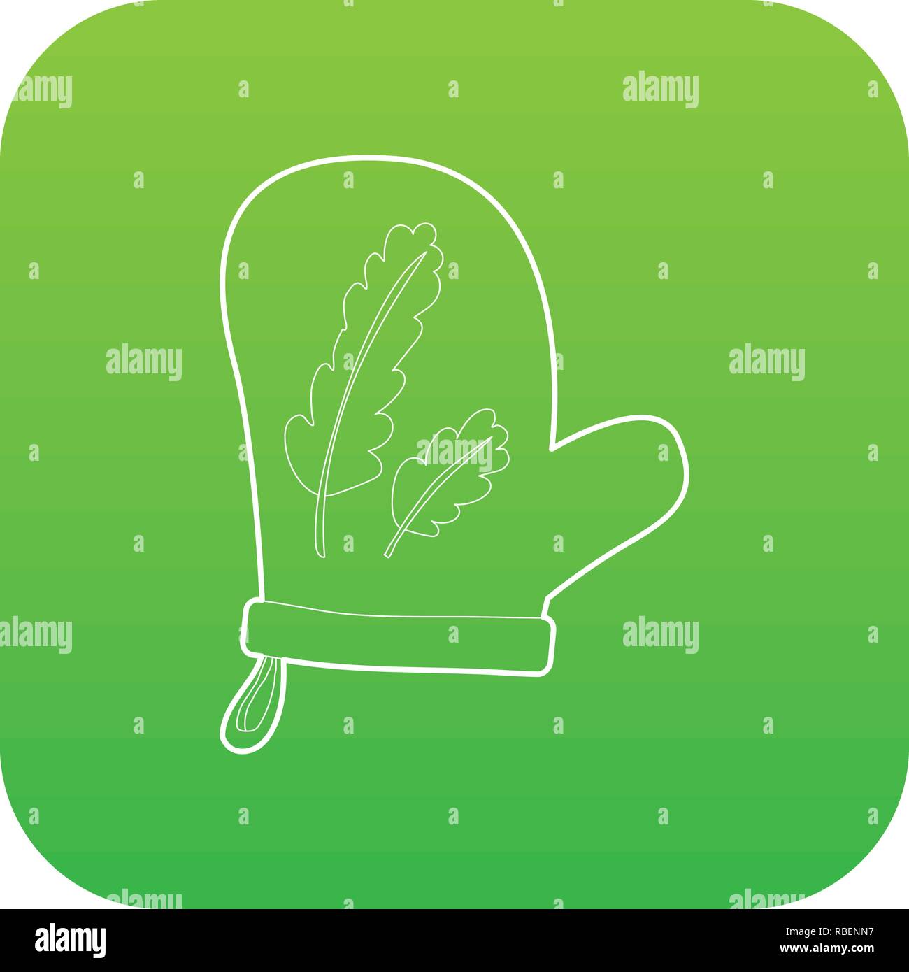 Mitten icon green vector Stock Vector Image & Art - Alamy