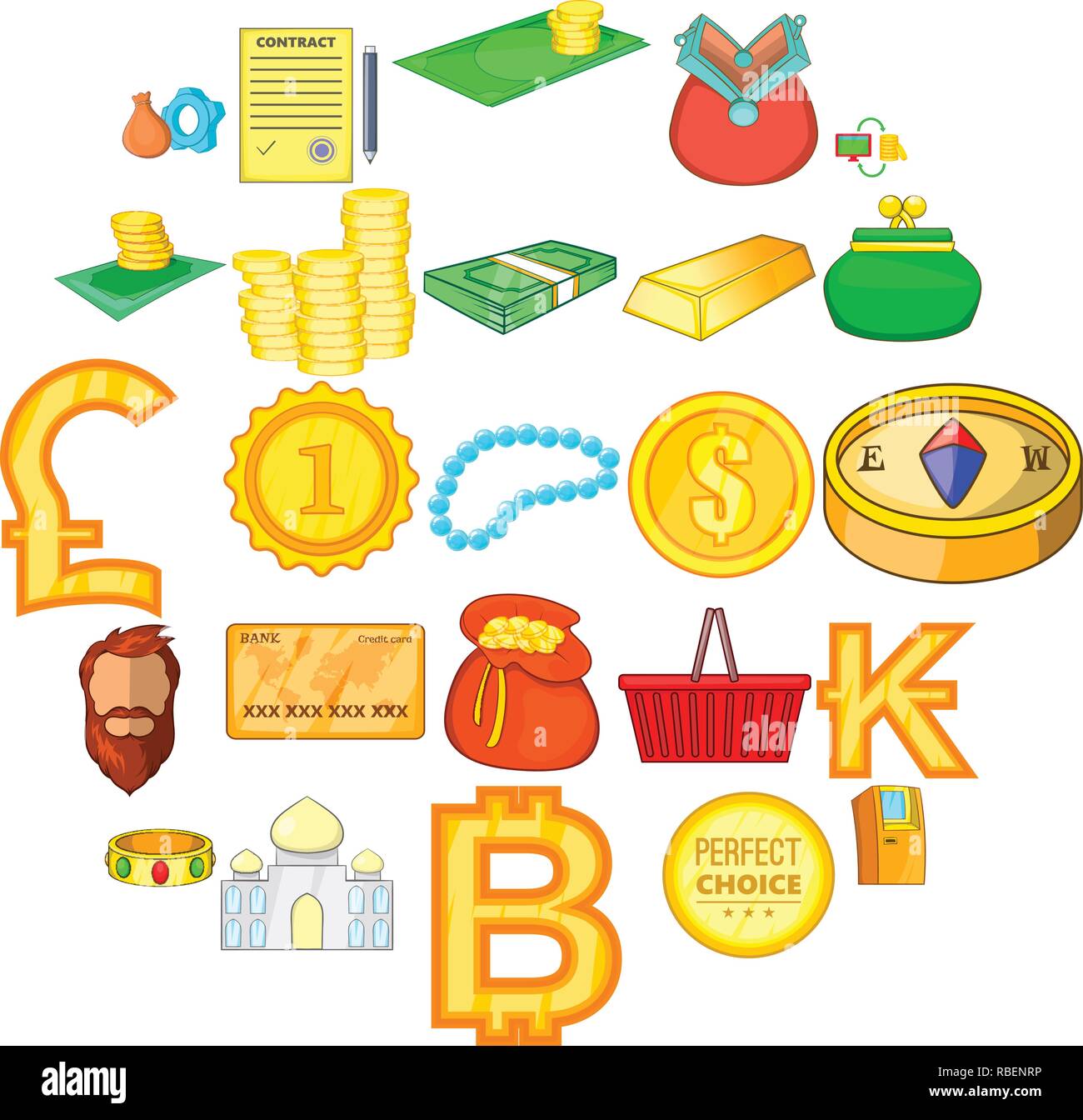 Money bond icons set, cartoon style Stock Vector Image & Art - Alamy
