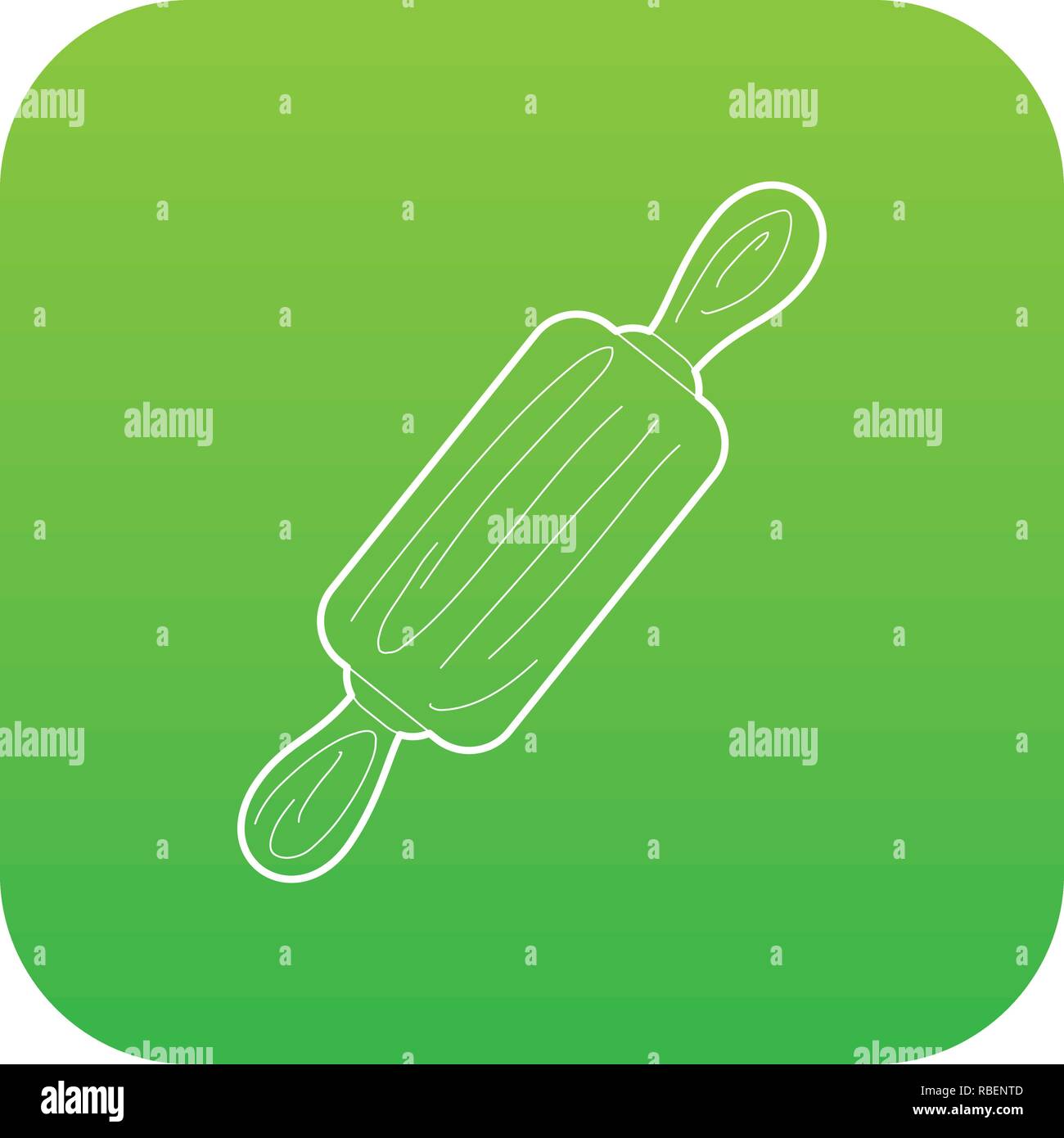 Rolling pin icon green vector Stock Vector Image & Art - Alamy