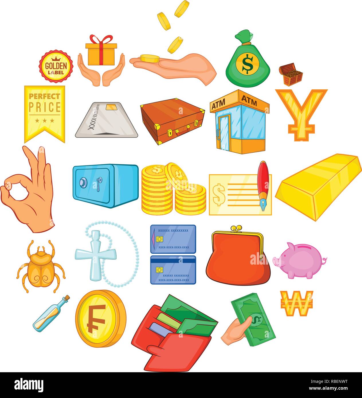 Debt icons set, cartoon style Stock Vector Image & Art - Alamy