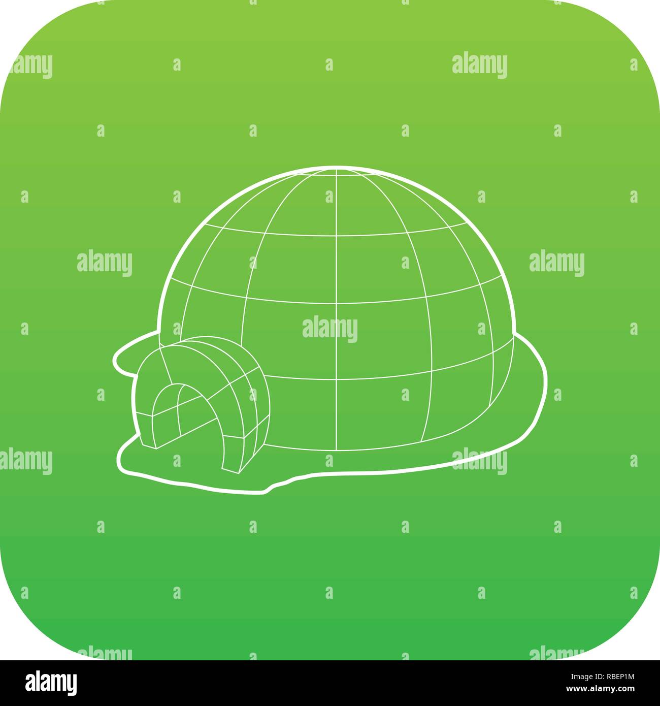 Igloo icon green vector Stock Vector Image & Art - Alamy