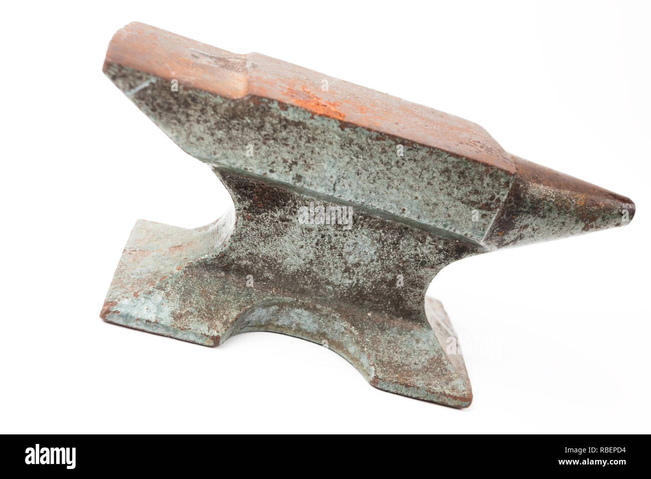 Old rusty rugged anvil foundry isolated white background Stock Photo ...