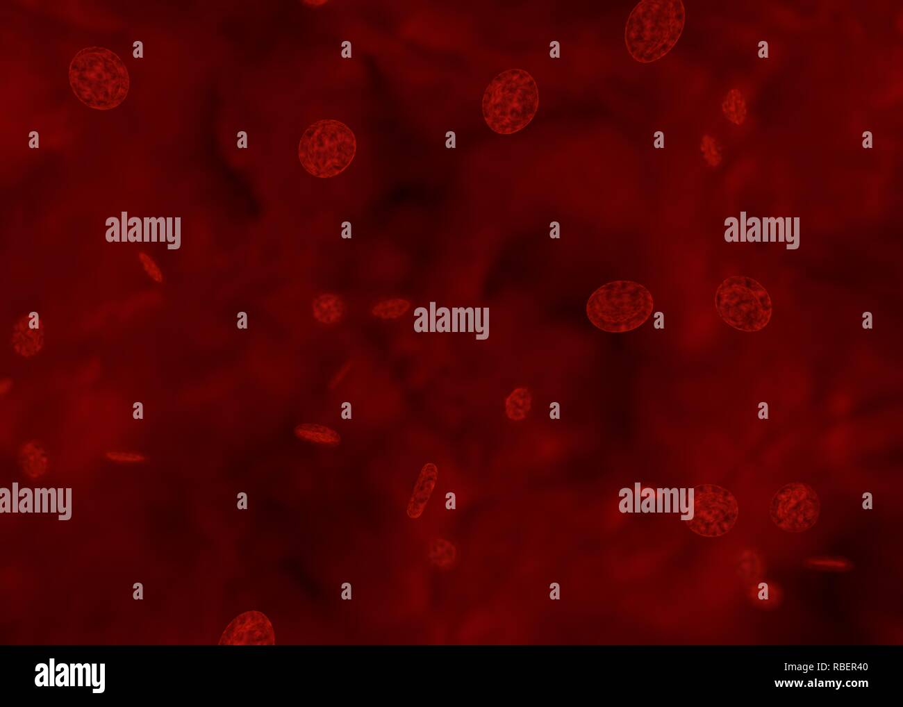 Red blood cells in human blood. 3D illustration Stock Photo - Alamy