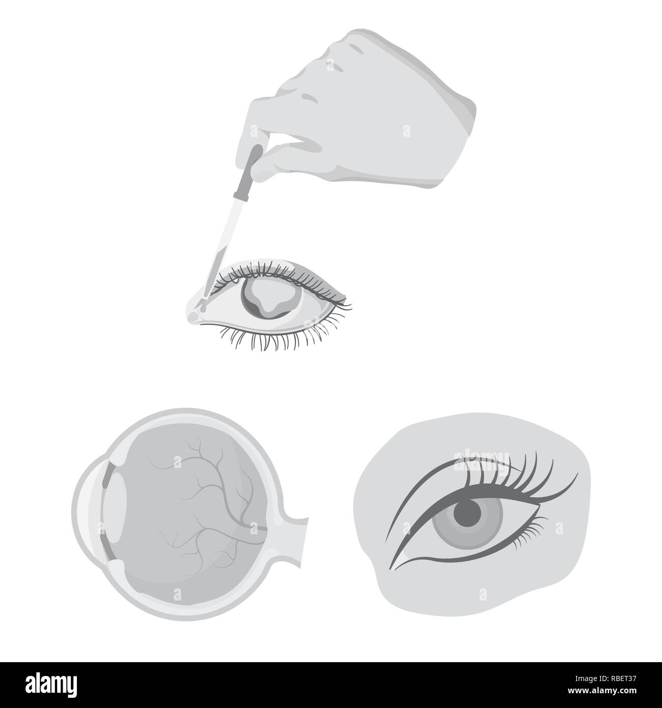 Eyebrow threading Stock Vector Images - Alamy