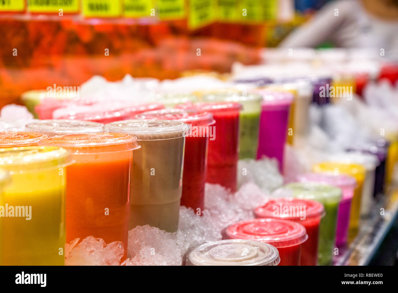 Colorful smoothies on white hi-res stock photography and images - Alamy