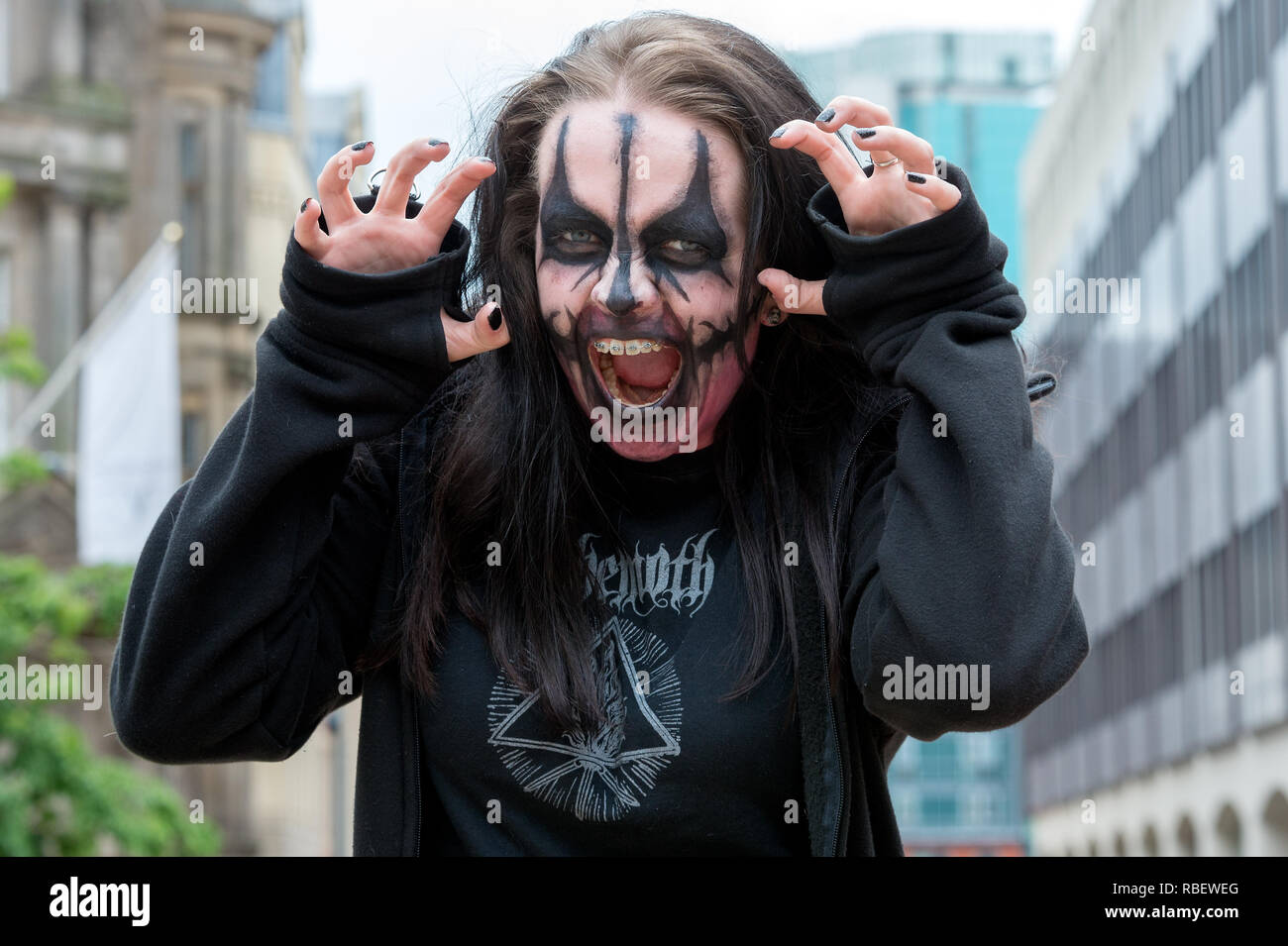 Participant In Full Makeup and Costume At The Birmingham Zombie Walk ...